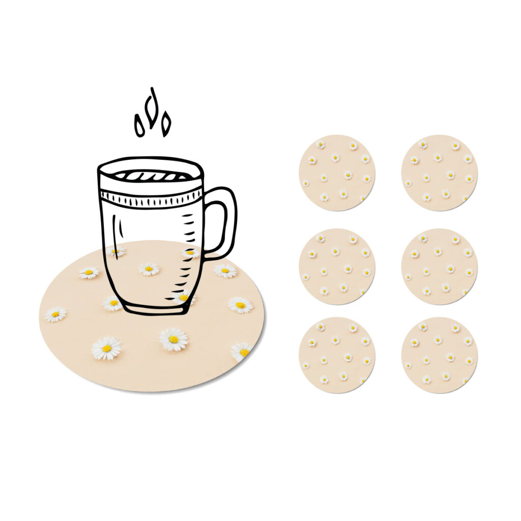 Onderzetters Smiley, set a 6 stuks | Dutch Sprinkles